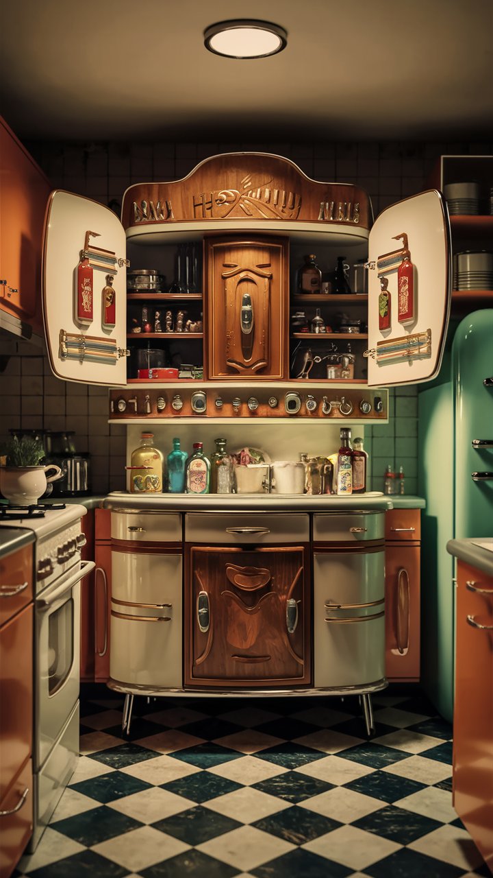 1950s Kitchen Pantry Design Ideas & Retro Units - HomeAddons