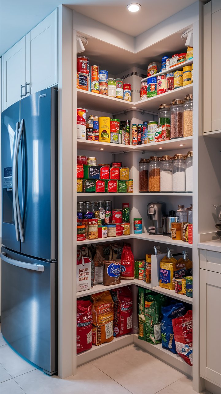 Amazing Designs for Kitchen Pantry Next to Fridge - HomeAddons