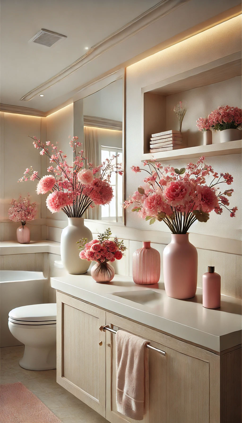 Blushing Beauty: Pink Bathroom Decor Design Ideas - HomeAddons