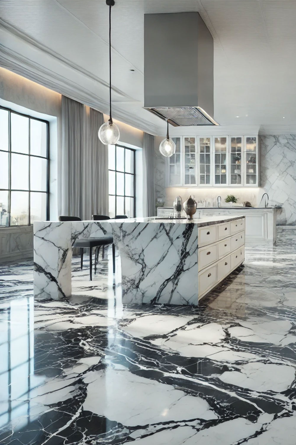 10 Luxurious Kitchen Flooring Natural Stone Look Ideas - HomeAddons