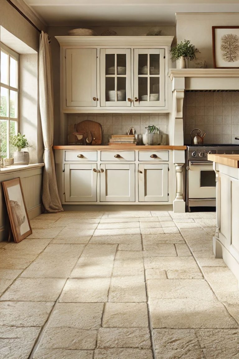 10 Luxurious Kitchen Flooring Natural Stone Look Ideas - HomeAddons